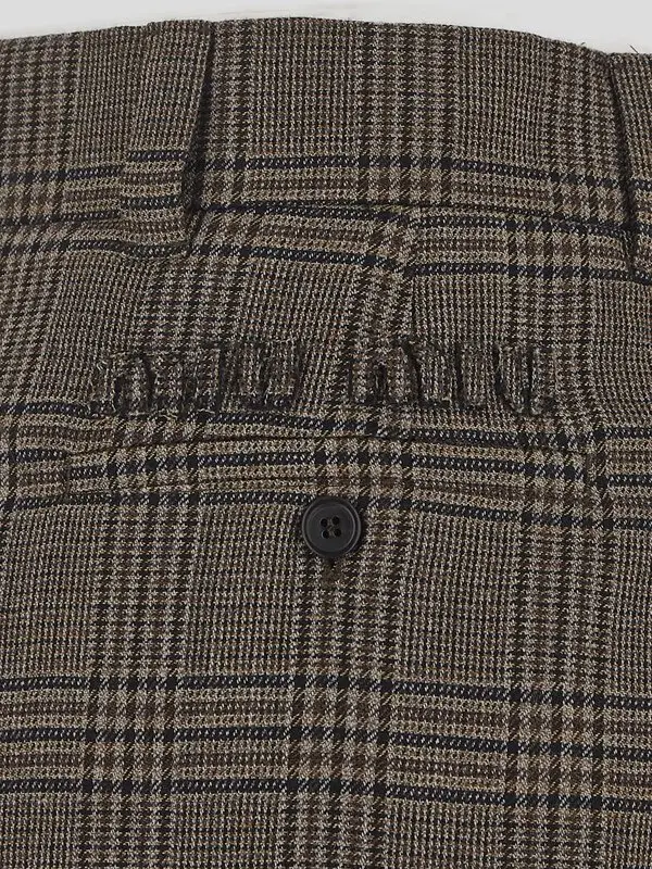 Miu Miu Pleated Plaid Mini Skirt