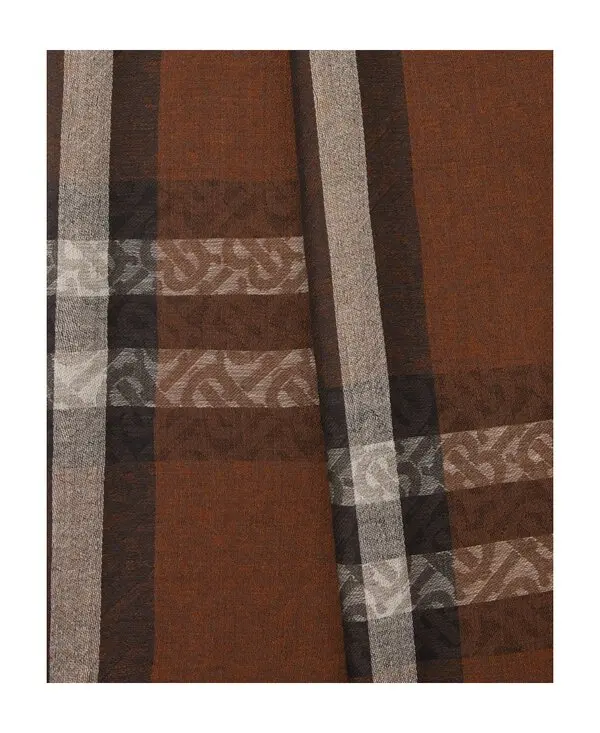 Burberry Monogram Check-print Scarf
