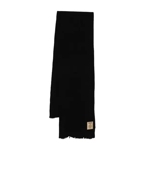 UMA WANG Ribbed-knit Scarf - Black
