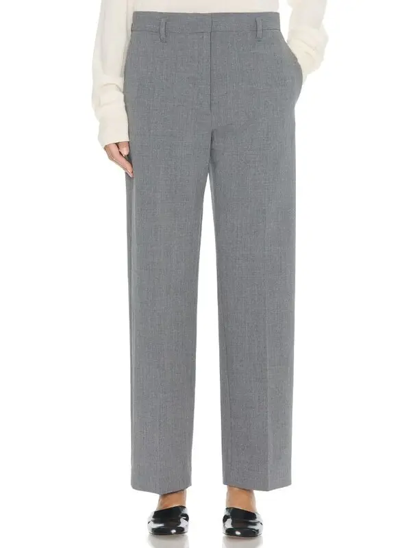 THE ROW Wool Zip Trousers - Gray