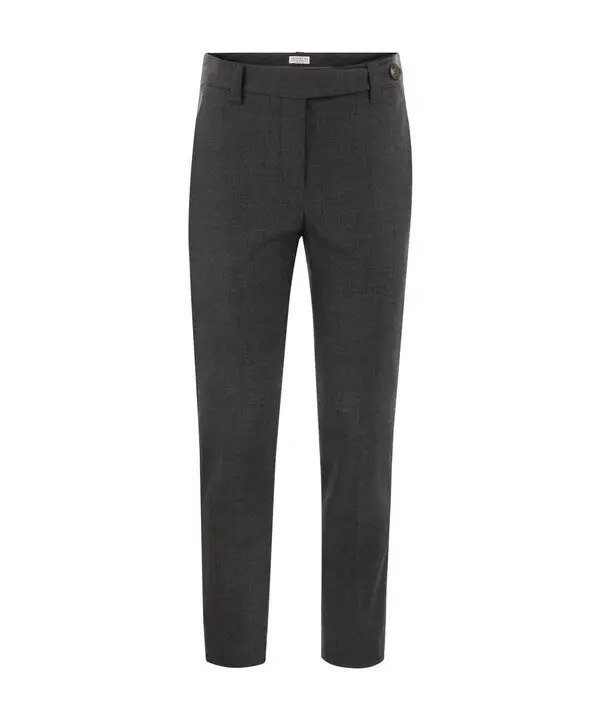 Brunello Cucinelli Stretch Cigarette Trousers