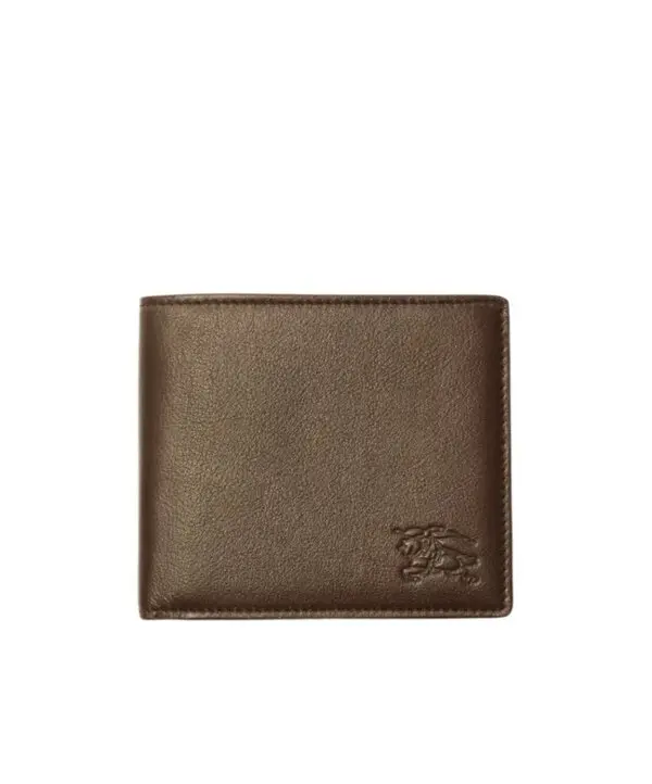 Burberry Embossed Check Bifold Wallet - Sand Beige