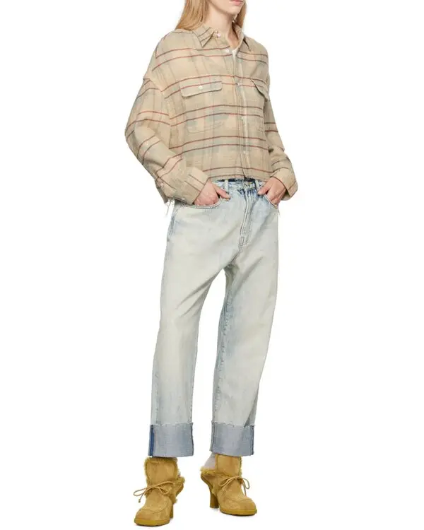 R13 X-boyfriend Wide-leg Denim Pants