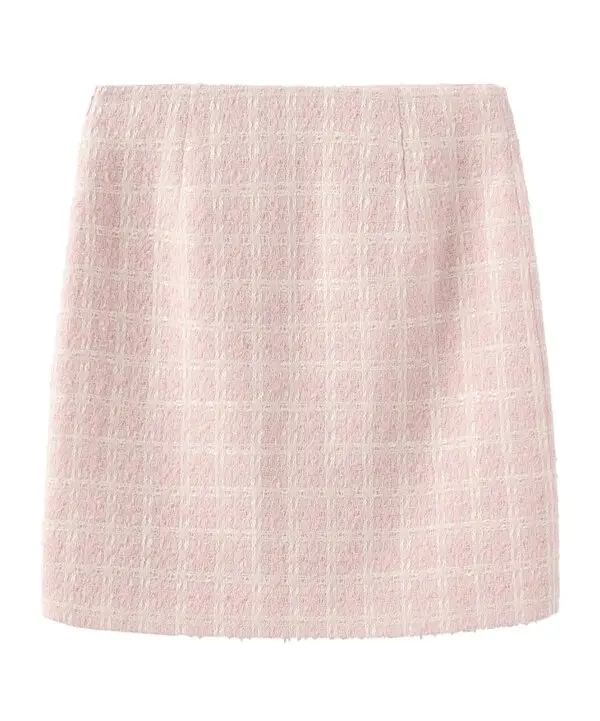Marissa Chiara Gold Button Textured Skirt