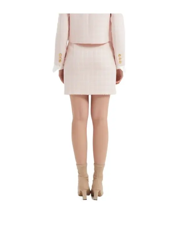 Marissa Chiara Gold Button Textured Skirt