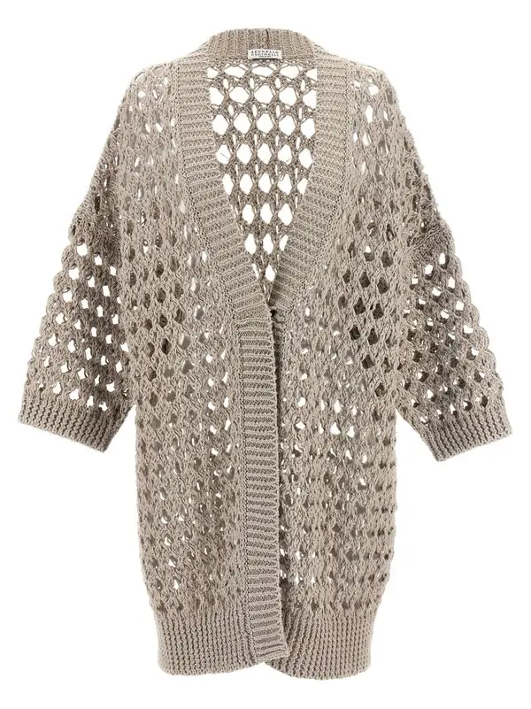 Brunello Cucinelli Open-knitted Cardigan - No