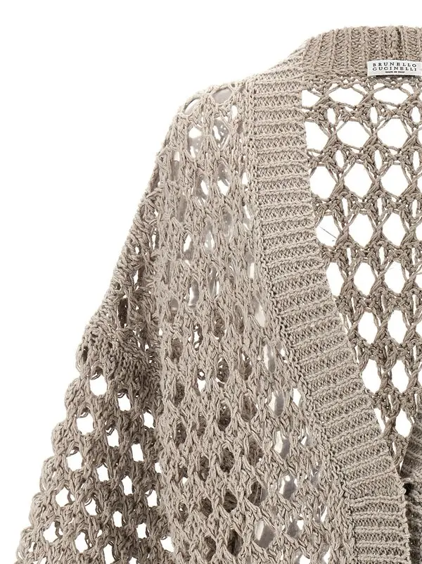 Brunello Cucinelli Open-knitted Cardigan