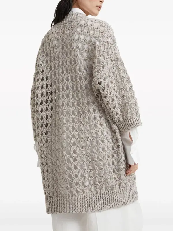 Brunello Cucinelli Open-knitted Cardigan
