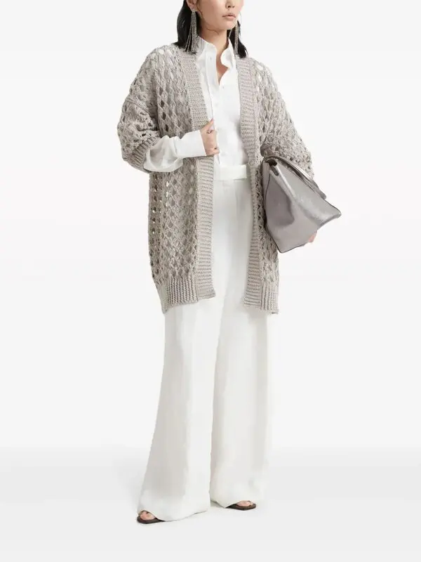 Brunello Cucinelli Open-knitted Cardigan