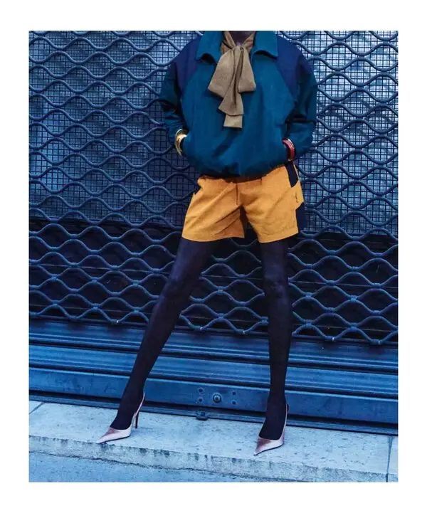 Saint Laurent Cassandre Color-block Bermuda Shorts