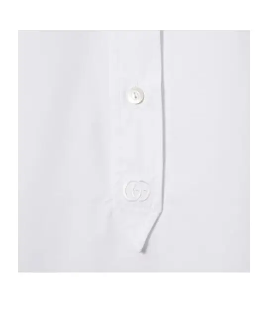 Gucci Double G Embroidery Poplin Shirt