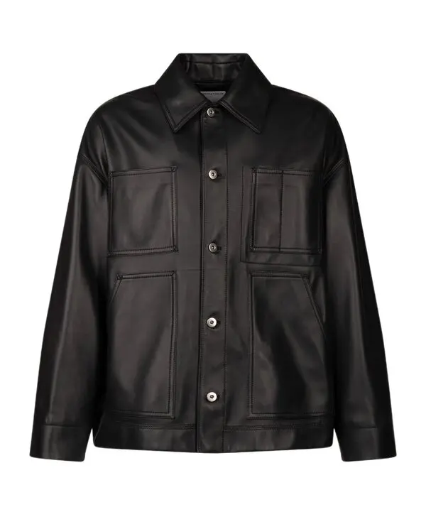 Bottega Veneta Leather Pocket Jacket