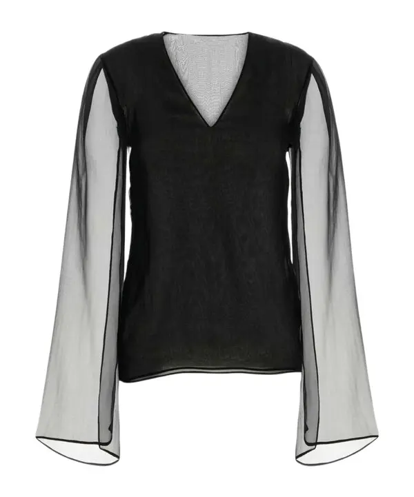 Alberta Ferretti V-neck Bell Sleeve Top