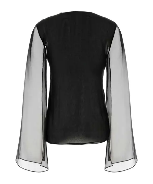 Alberta Ferretti V-neck Bell Sleeve Top