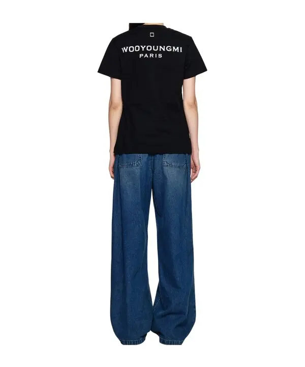 WOOYOUNGMI Logo Crew Neck T-shirt - Black
