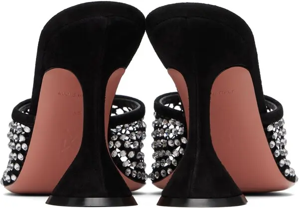 Amina Muaddi Lupita Crystal Mesh High-heeled Sandals