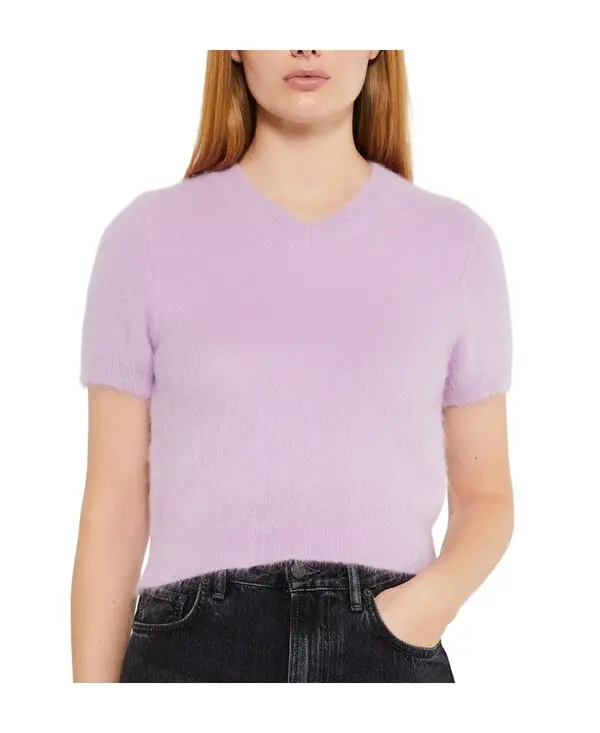 MAISON MARGIELA V-neck Short-sleeve Knit Top