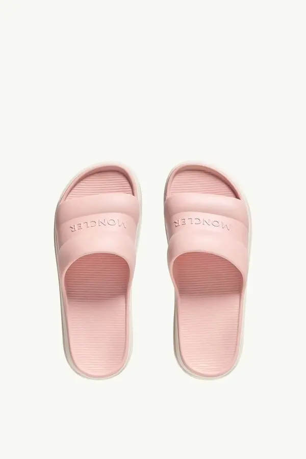 Moncler Logo Slide Sandals - Pink