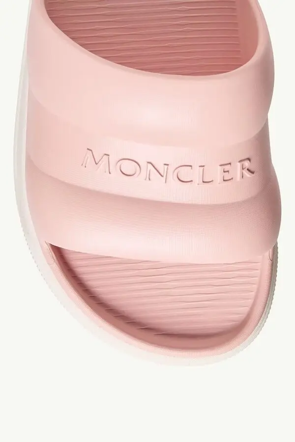 Moncler Logo Slide Sandals - Pink