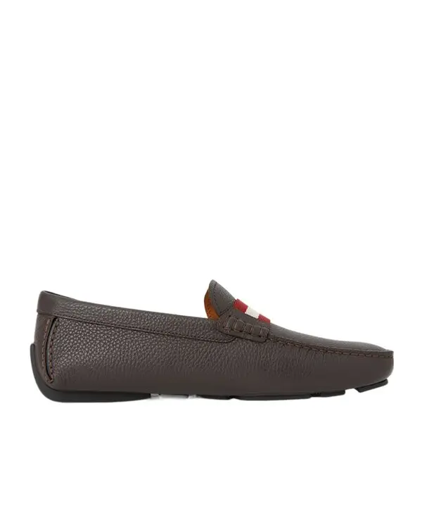 Bally Round Toe Loafers With Ribbon Detail - Brown