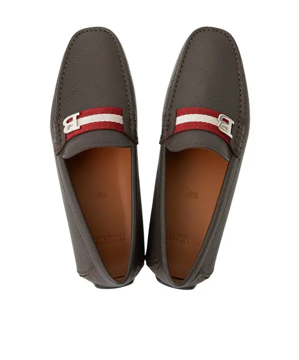 Bally Round Toe Loafers With Ribbon Detail - Brown