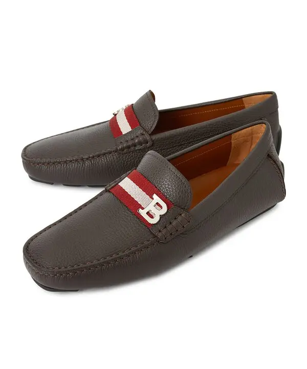 Bally Round Toe Loafers With Ribbon Detail - Brown