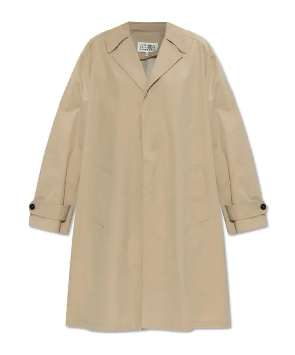 MAISON MARGIELA Curved Hem Coat - Beige