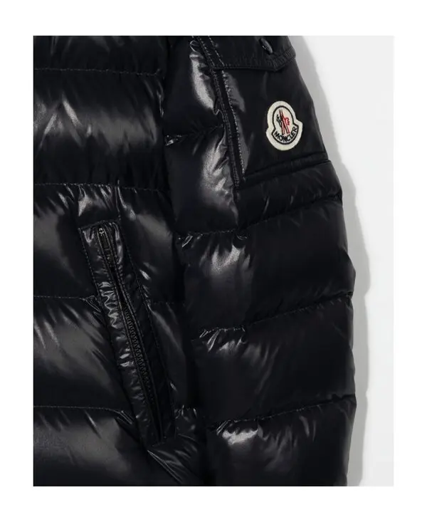 Moncler Quilted Puffer Jacket With Removable Hood - Black