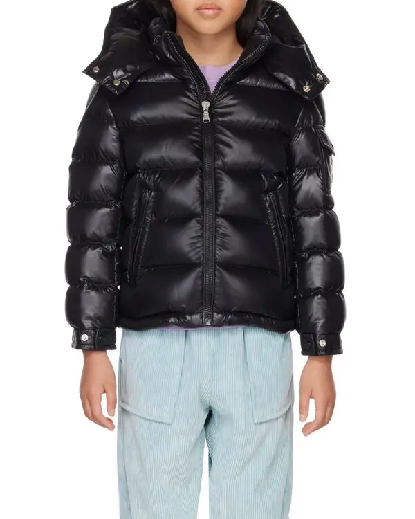 Moncler Quilted Puffer Jacket With Removable Hood - Black