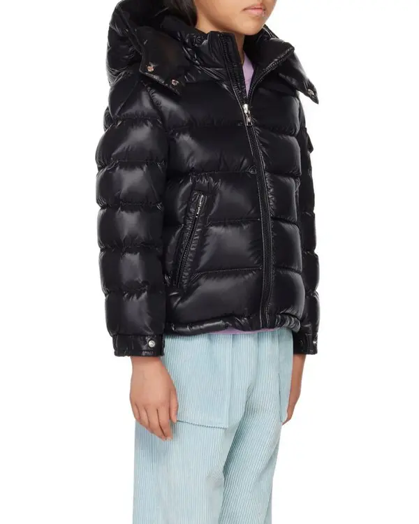 Moncler Quilted Puffer Jacket With Removable Hood - Black