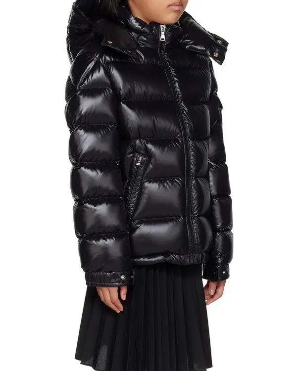 Moncler Quilted Puffer Jacket With Removable Hood - Black