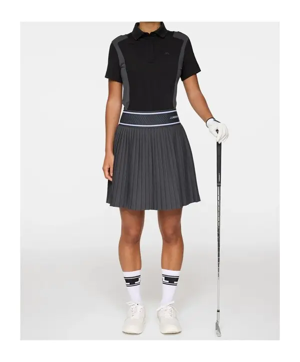 J. Lindeberg Pleated Midi Skirt - Asphalt
