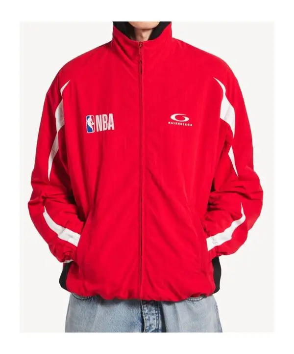 Balenciaga Nba Logo Track Jacket - Red