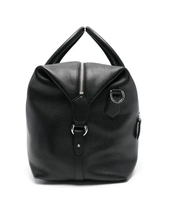 Polo Ralph Lauren Logo Patch Zip-up Duffle Bag - Black