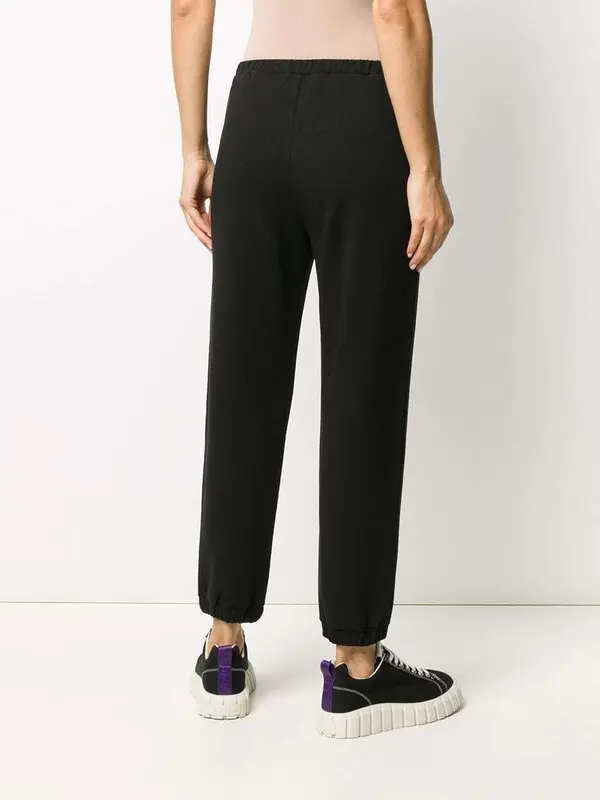 Moschino Rhinestone Embellished Logo Sweatpants