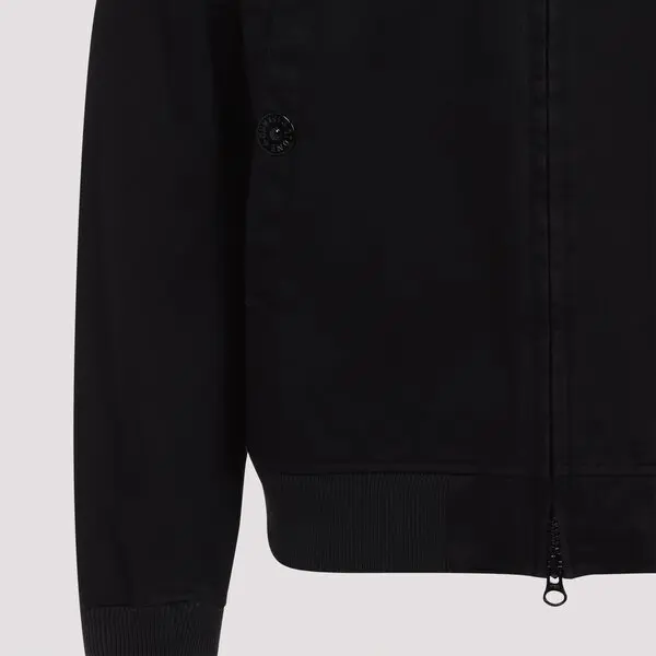 Stone Island Compass Patch High-neck Bomber Jacket - Black