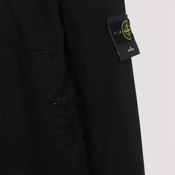 Stone Island Compass Patch High-neck Bomber Jacket - Black