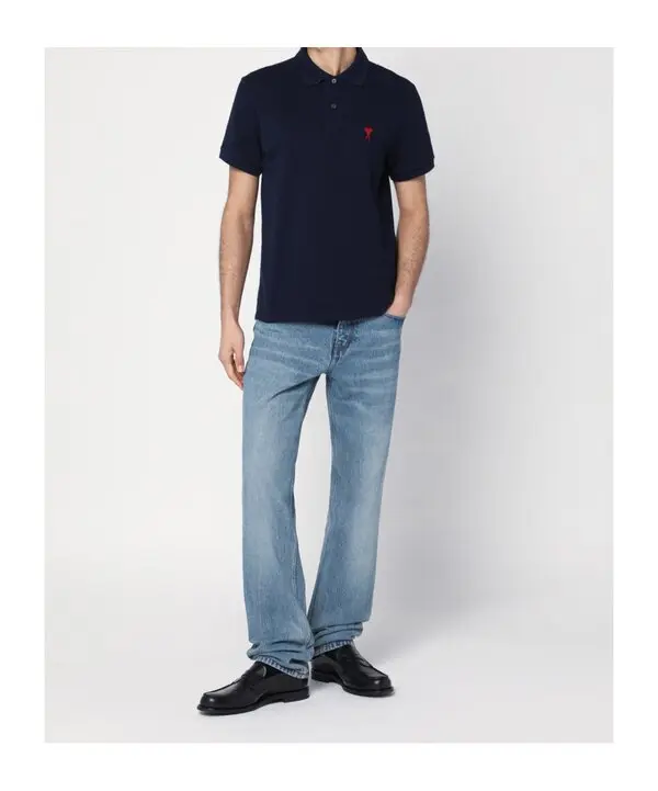 AMI Paris Short-sleeved Polo Shirt
