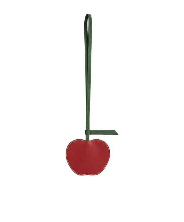 Celine Apple Keyring In Smooth Lambskin - Red