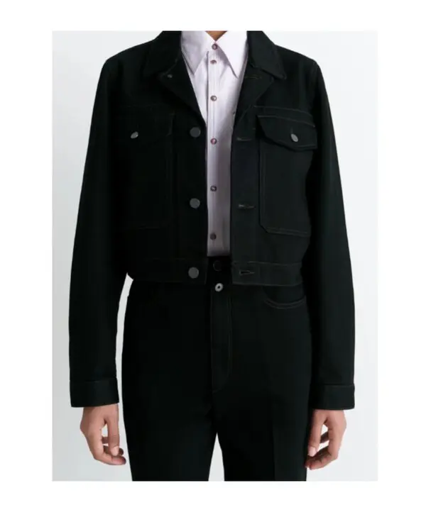 LEMAIRE Long Sleeve Denim Jacket - Black