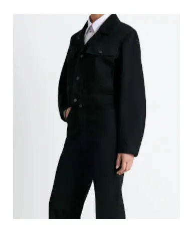 LEMAIRE Long Sleeve Denim Jacket - Black