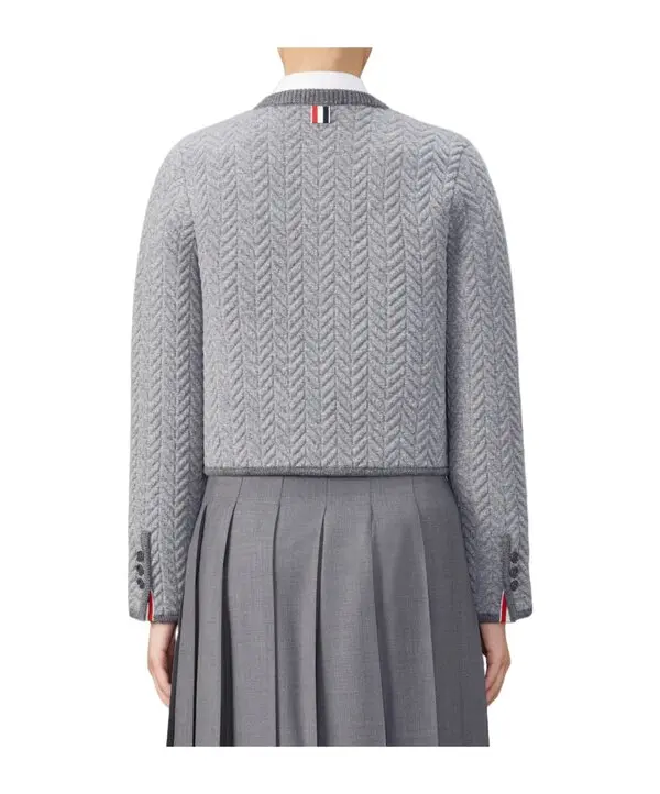 Thom Browne Herringbone 3d-knit Cardigan