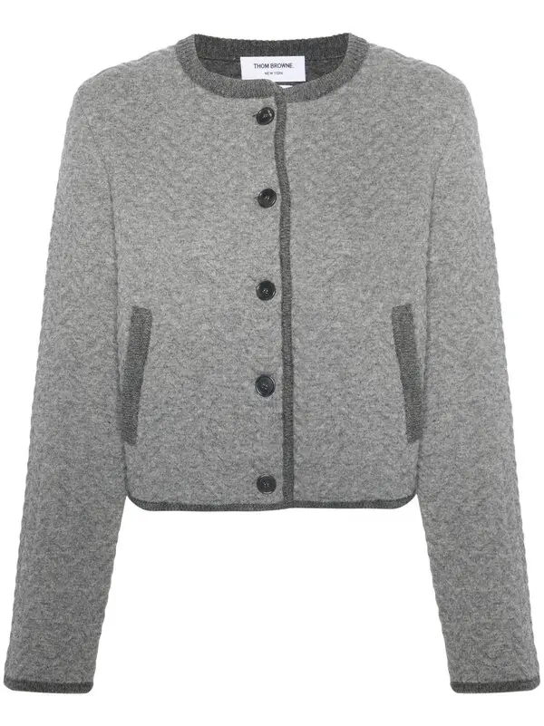 Thom Browne Herringbone 3d-knit Cardigan