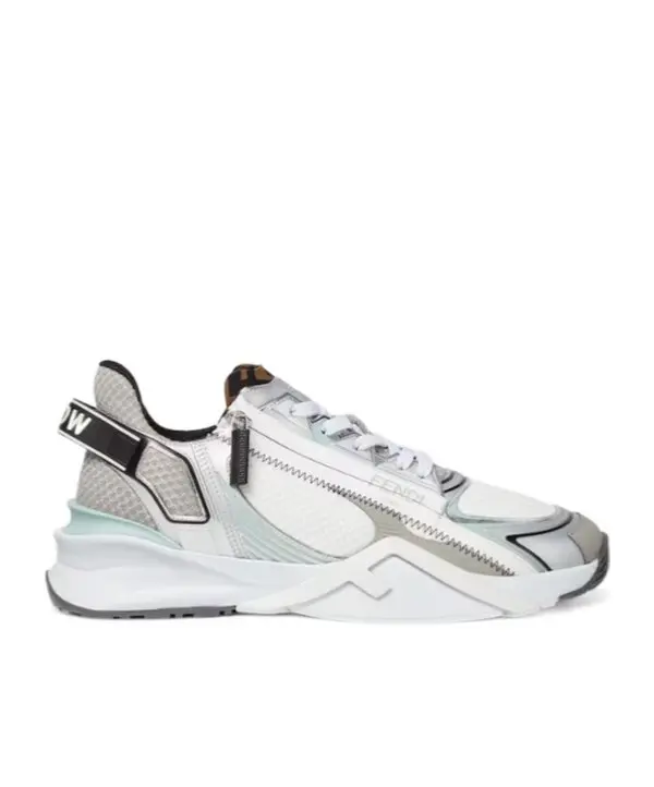 Fendi Flow Lace-up Sneakers - White