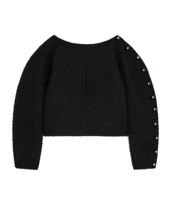 Celine Boatneck Knit Top In Cashmere And Wool