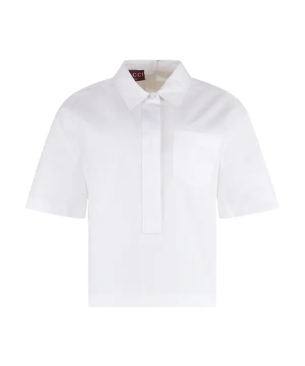 Gucci Embossed Logo Poplin Shirt - White