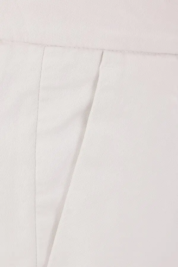 Brunello Cucinelli Leisure-fit Pleated Gabardine Trousers - White
