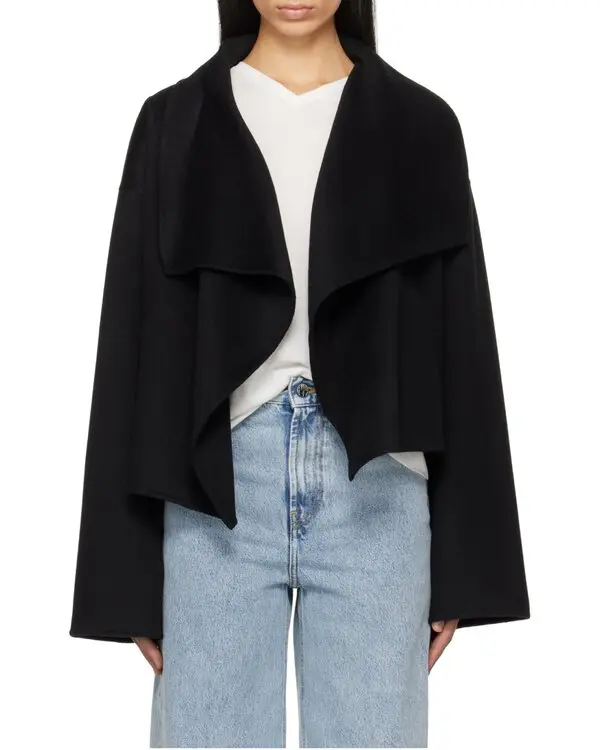 TOTEME Signature Cropped Jacket - Black