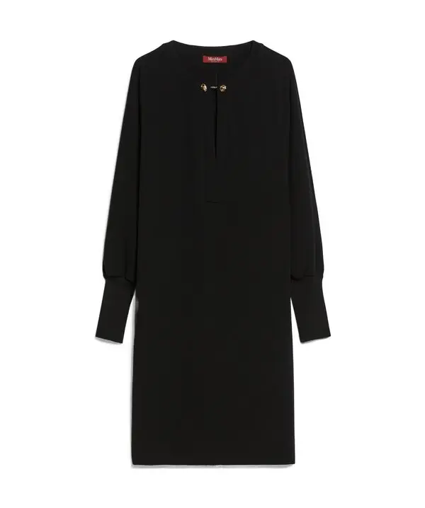 Max Mara Asti Cady Long-sleeved Dress - Black