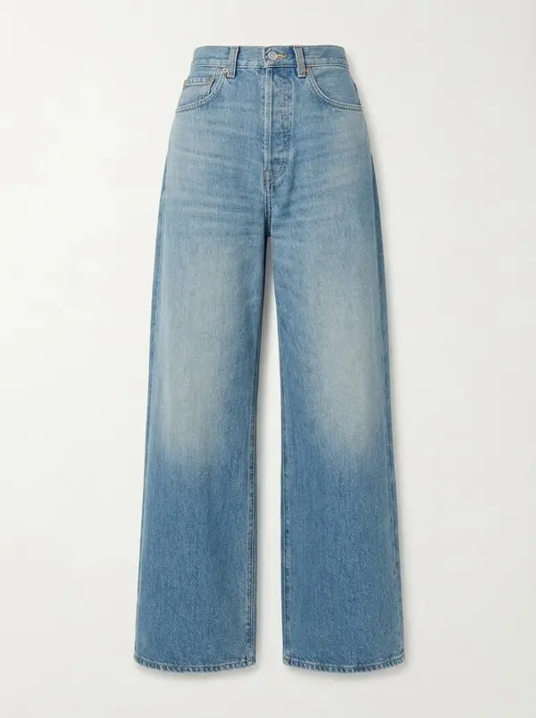 Gucci Horsebit Raw Cut Hem Wide Leg Jeans
